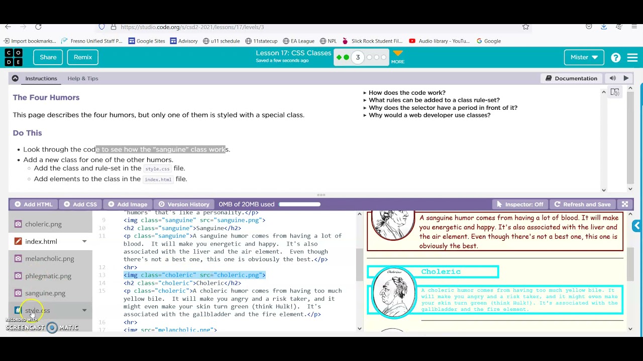Code.org CSD Lesson 17