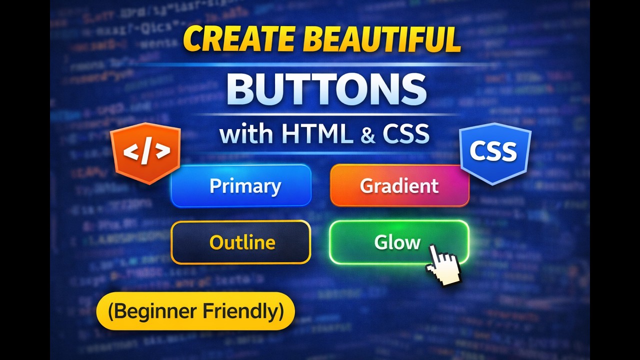 How to Make Stylish Buttons in HTML & CSS | Easy Tutorial.