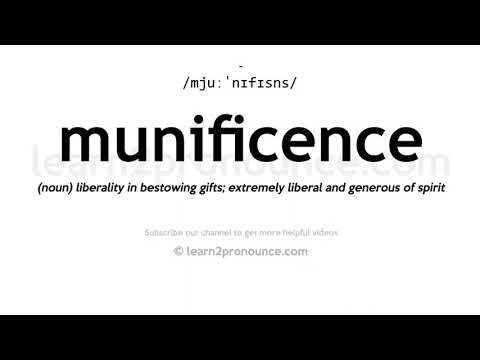 How to pronounce Munificence | English pronunciation