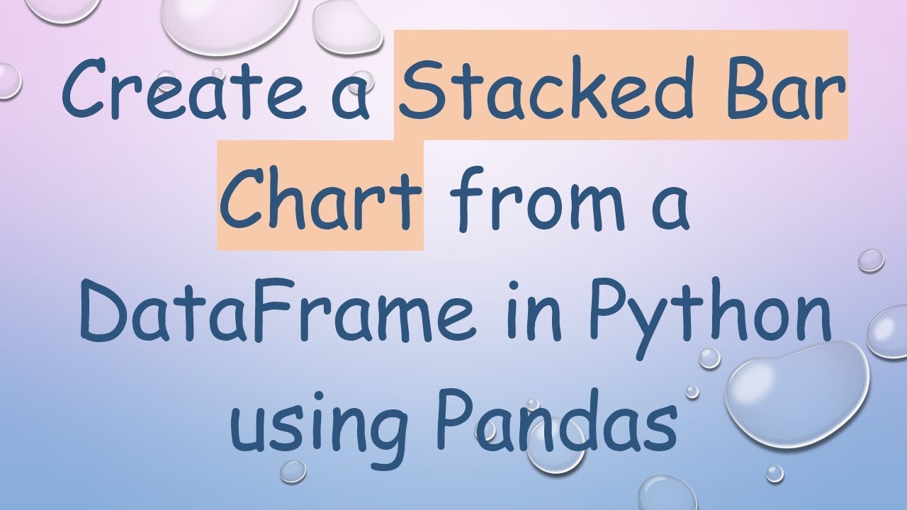 Create a Stacked Bar Chart from a DataFrame in Python using Pandas