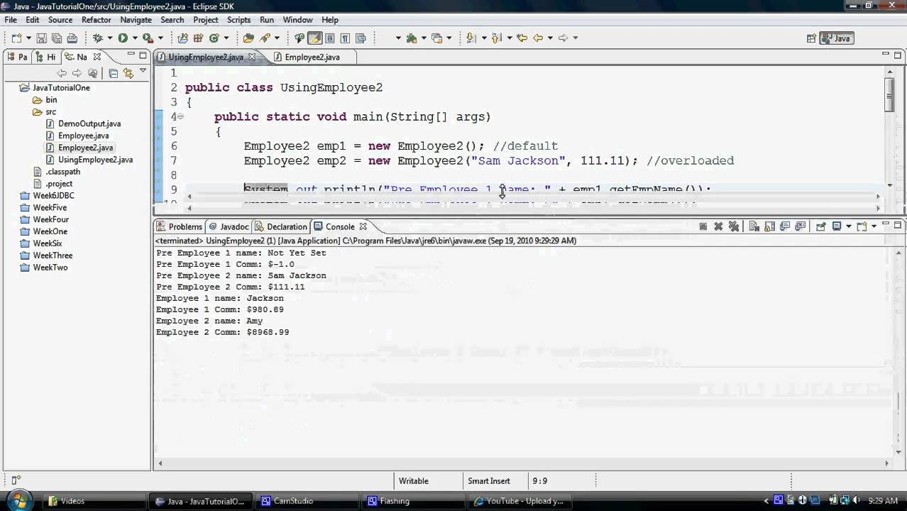 Java Tutorial: Overloaded Constructors 2