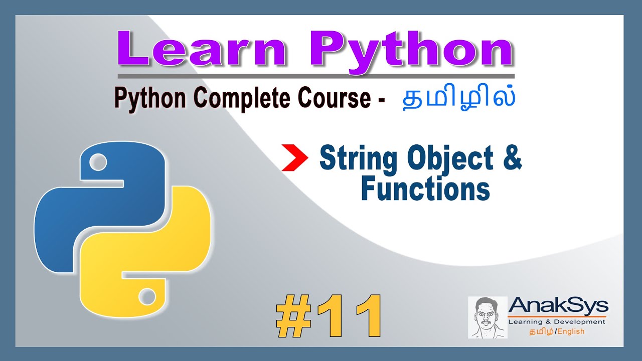 Python - String Functions | Learn Python in Tamil |  Online Python Course in Tamil
