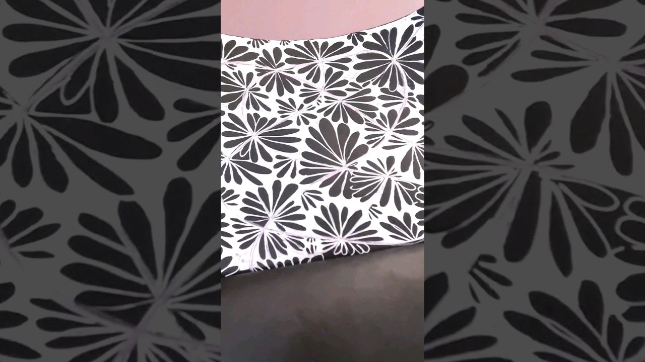 Easy Floral Pattern Drawing Tutorial - mindful art exercise #ytshorts #shorts #drawing #zentangle