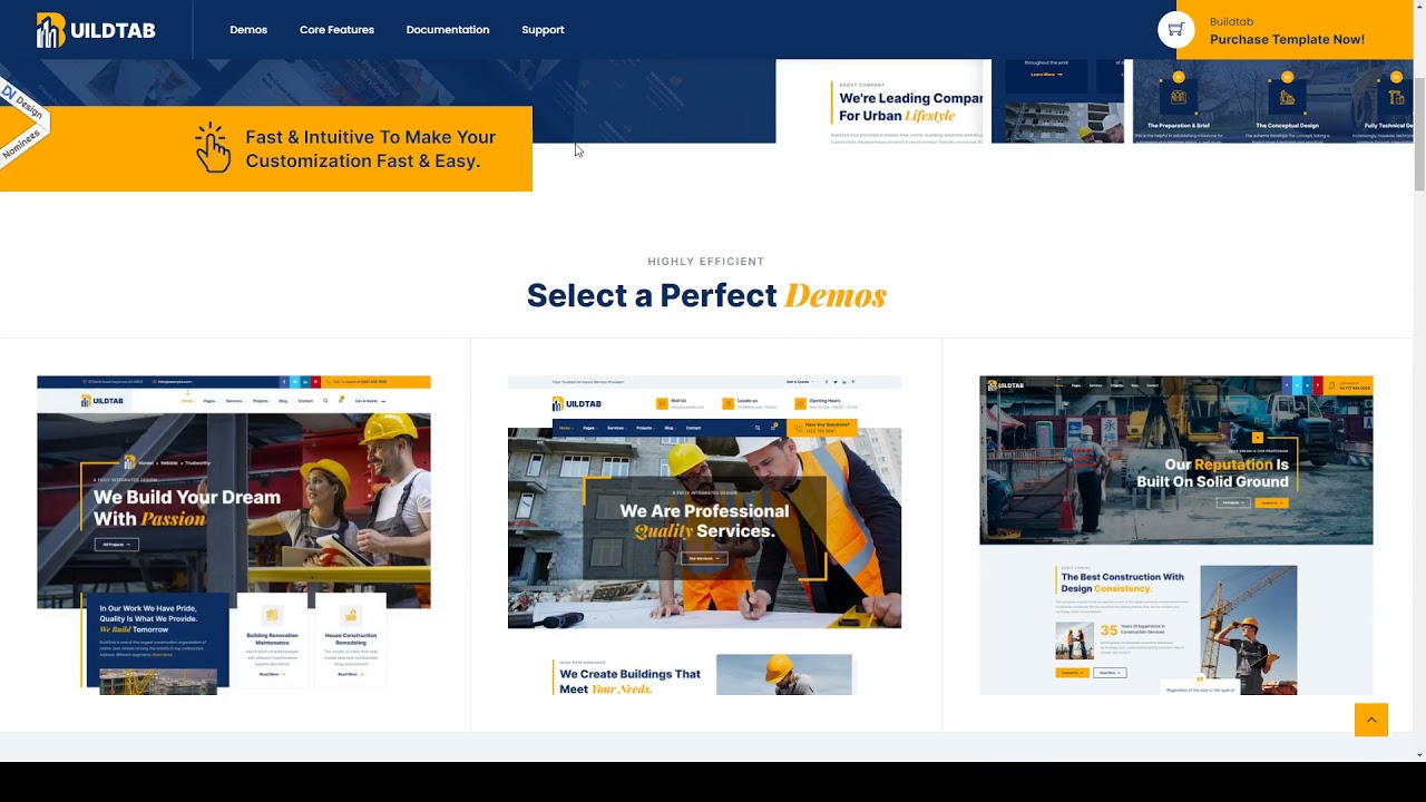 BuildTab - Construction HTML Template 15 Web Landing pages