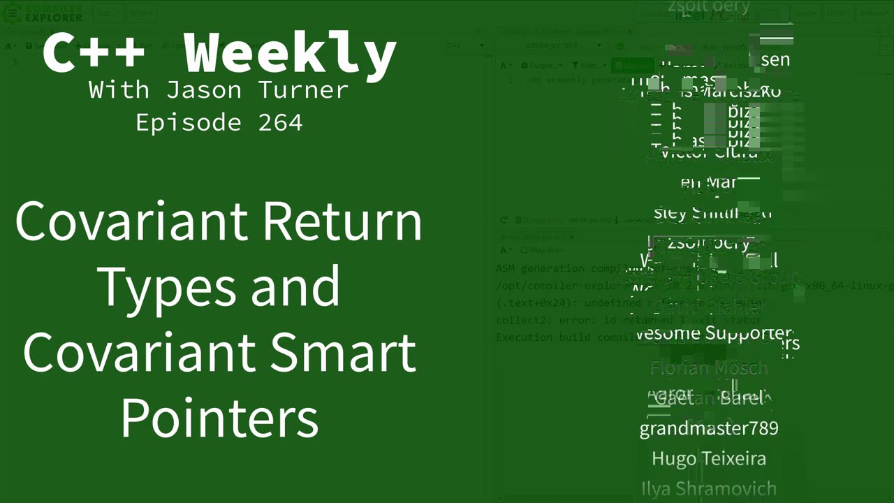 C++ Weekly - Ep 264 - Covariant Return Types and Covariant Smart Pointers
