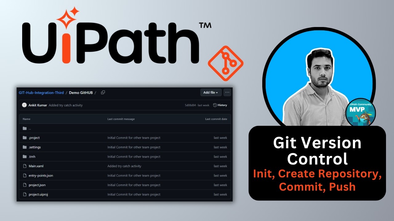 01 - UiPath Github Integration Tutorial | Init, Create Repository, Commit, and Push