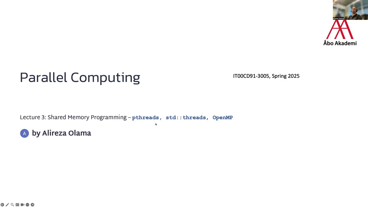 Lecture 3 - Shared Memory Programming with Pthreads, std::threads and OpenMP