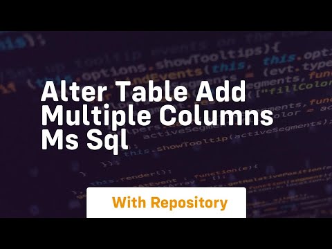 alter table add multiple columns ms sql