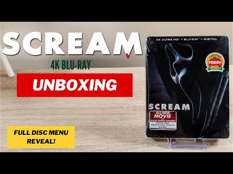 SCREAM (2022) STEELBOOK 4K Blu-Ray – Unboxing / BONUS Menu Reveal ...