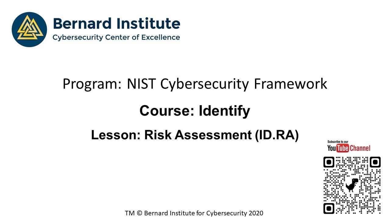 NIST CSF ID RA Lesson 4 Risk Assessment