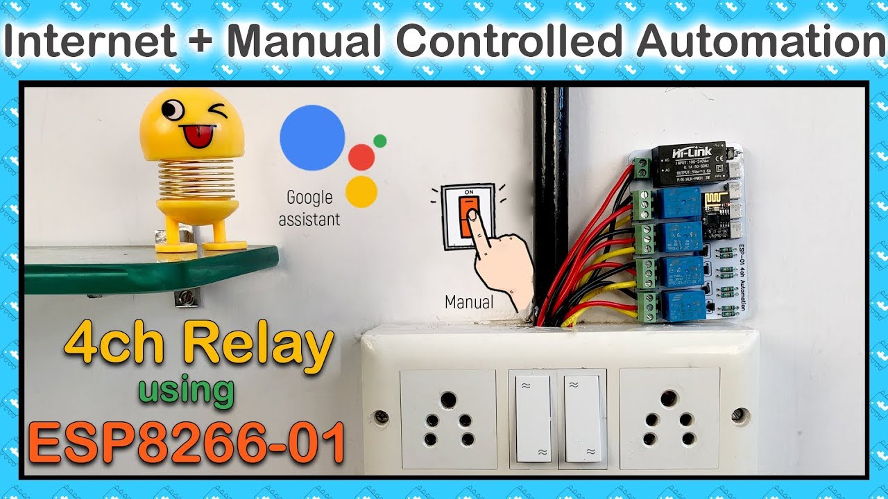 Internet & Manual Controlled 4ch Relay using ESP8266 01 | IoT Projects | LCSC | Ubidots | JLCPCB