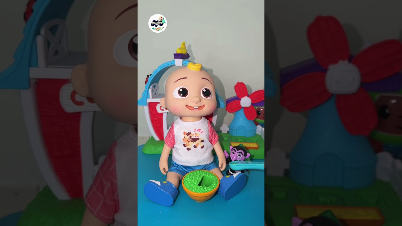 Cocomelon JJ doll and the count eating Peas 🫛