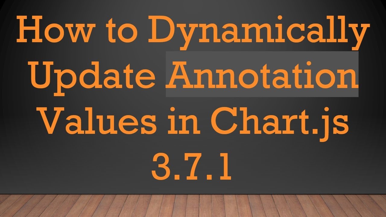 How to Dynamically Update Annotation Values in Chart.js 3.7.1