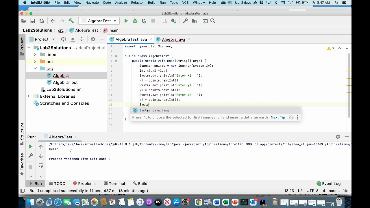 Java Lab 2  Classes and Methods Solutions