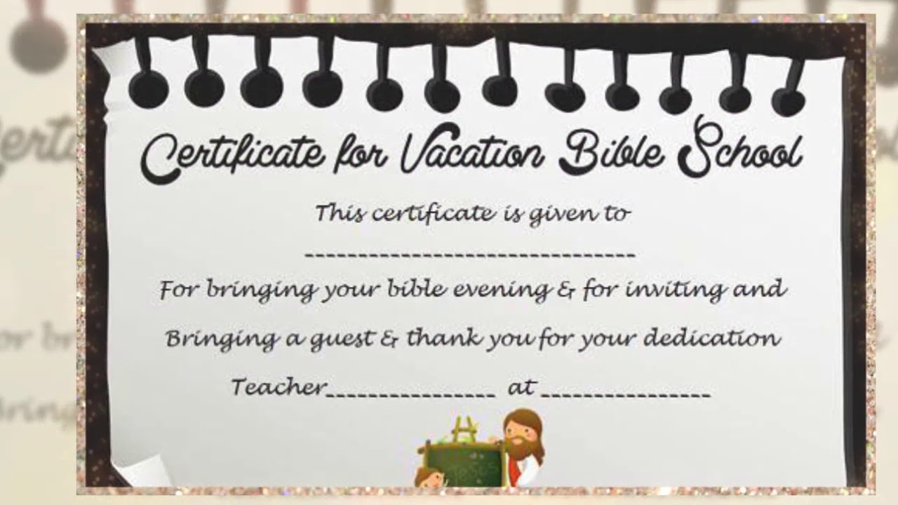 VBS Certificate Template