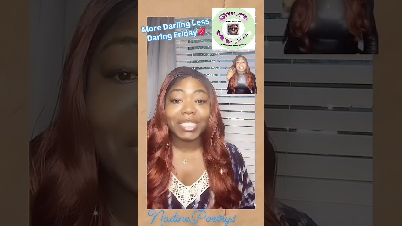 Give Me My WRITES Daily Podcast #72  with NadinePoetry1 #daring  #darlings  #riskfree #purpose
