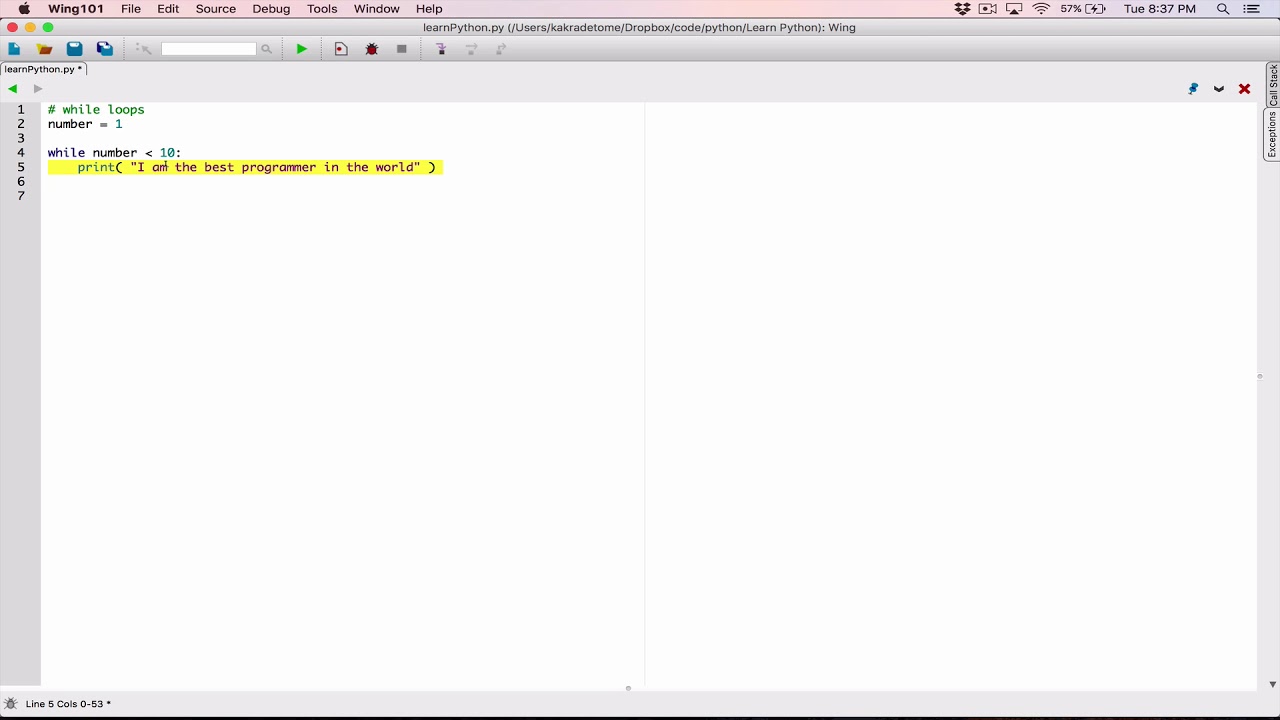 64. While loops - Learn Python