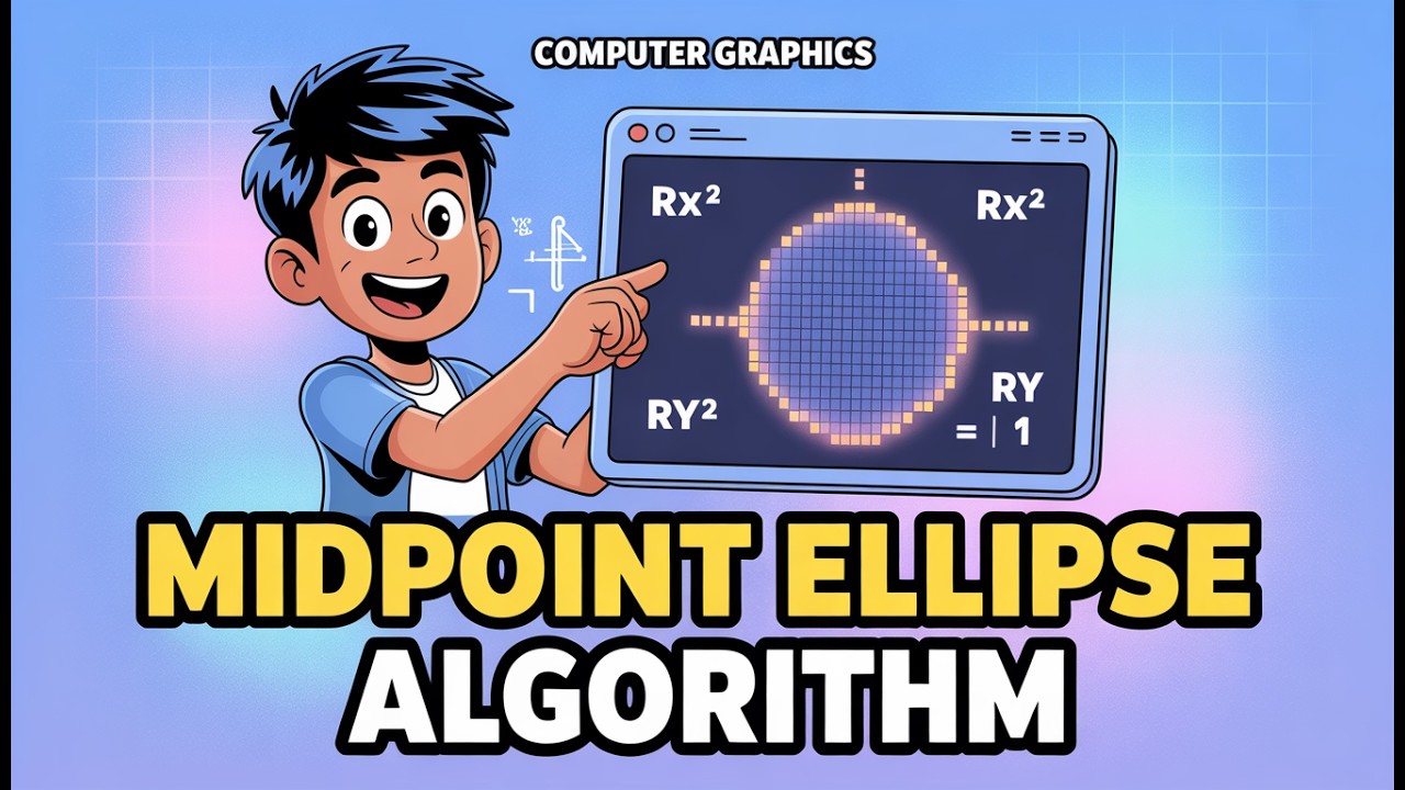 🥚 Midpoint Ellipse Algorithm 🕳️ | Drawing Algorithms | Computer Graphics | ProfGuru