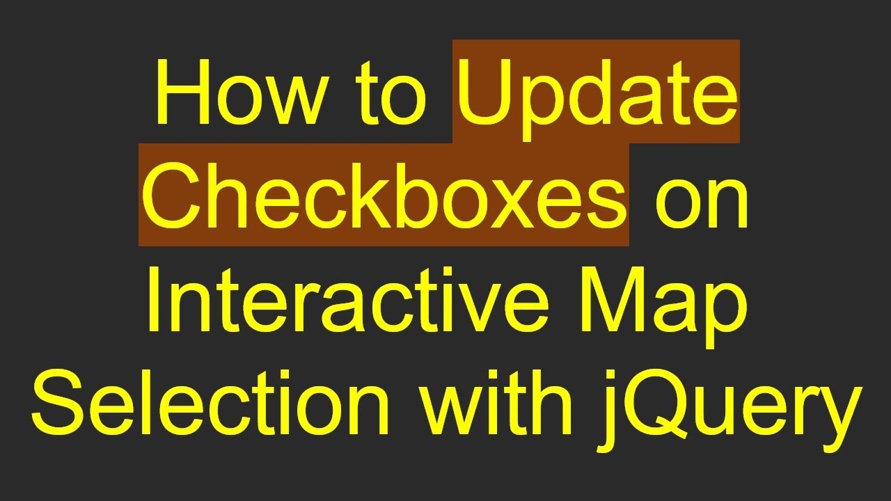 How to Update Checkboxes on Interactive Map Selection with jQuery