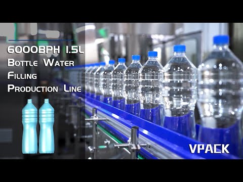 1500ml 7000BPH Mineral Water Bottle Filling Production Line, Washing Filling And Capping Machine