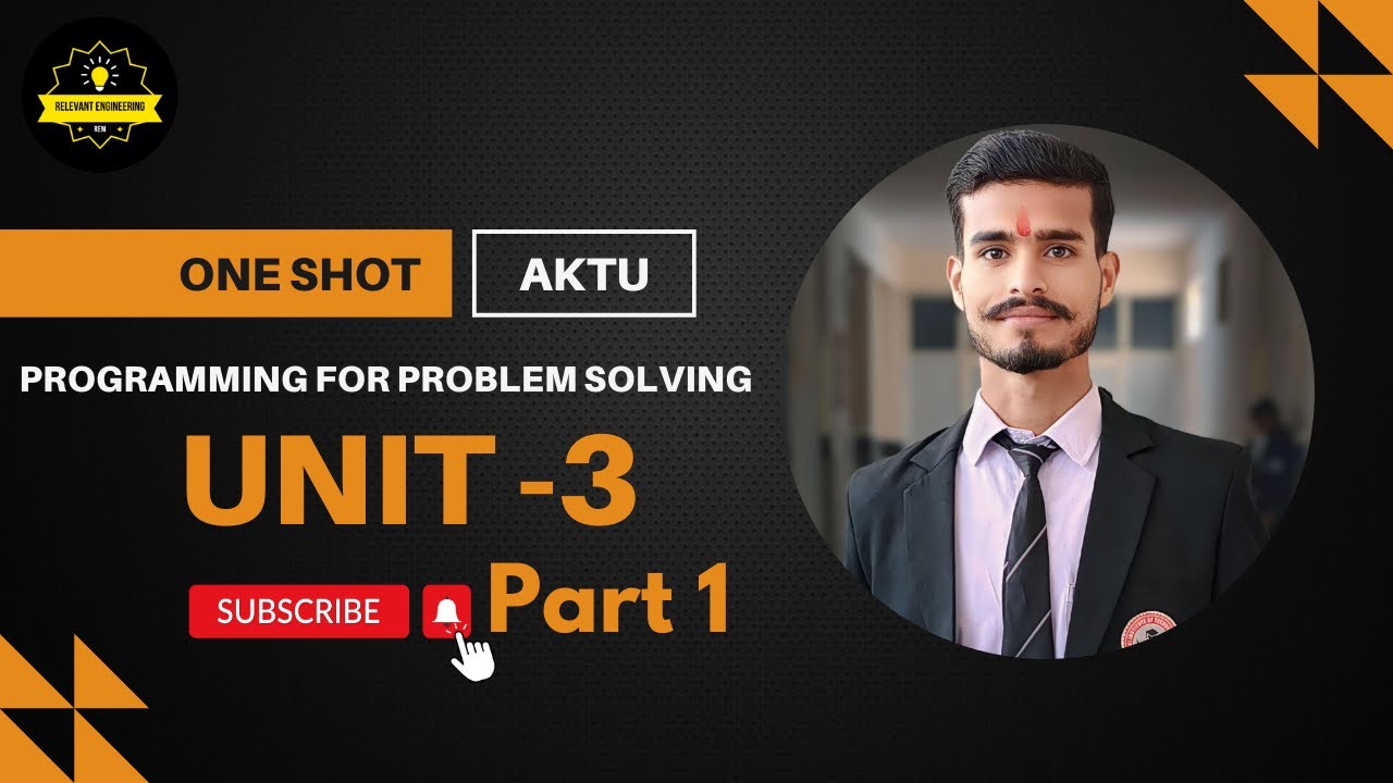 PPS Unit 3 part 1  with notes || BCS101 || Programming for problem solving || Relevant Engineering