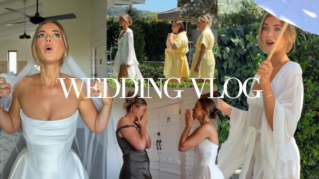 my wedding day VLOG! getting ready, the emotions, bridesmaids, home video style