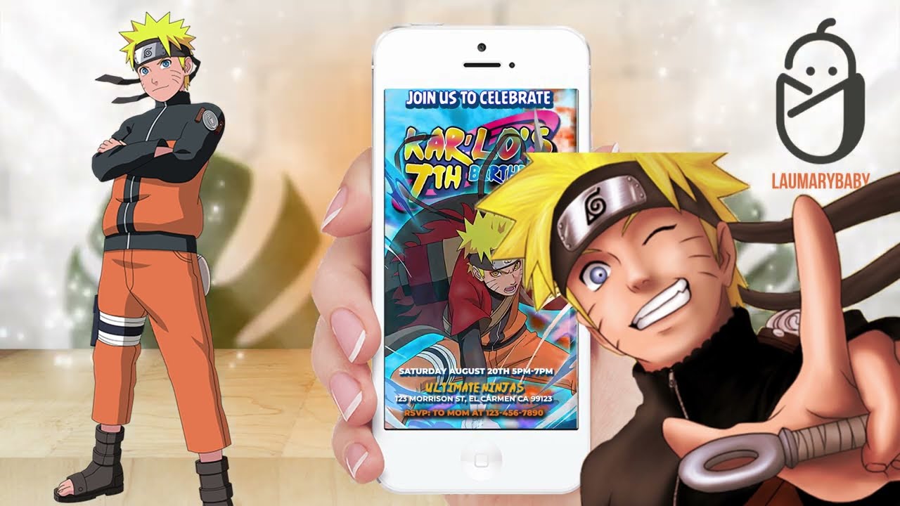 naruto birthday invitation