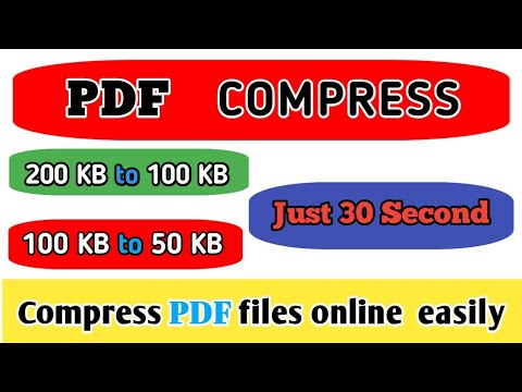 PDF COMPRESS | Pdf compress online full process | pdf compress online 200kb to 100kb & 100kb to 50kb