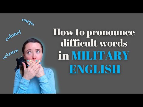 Military English - difficult to pronounce words (for SLP, STANAG and JFLT)