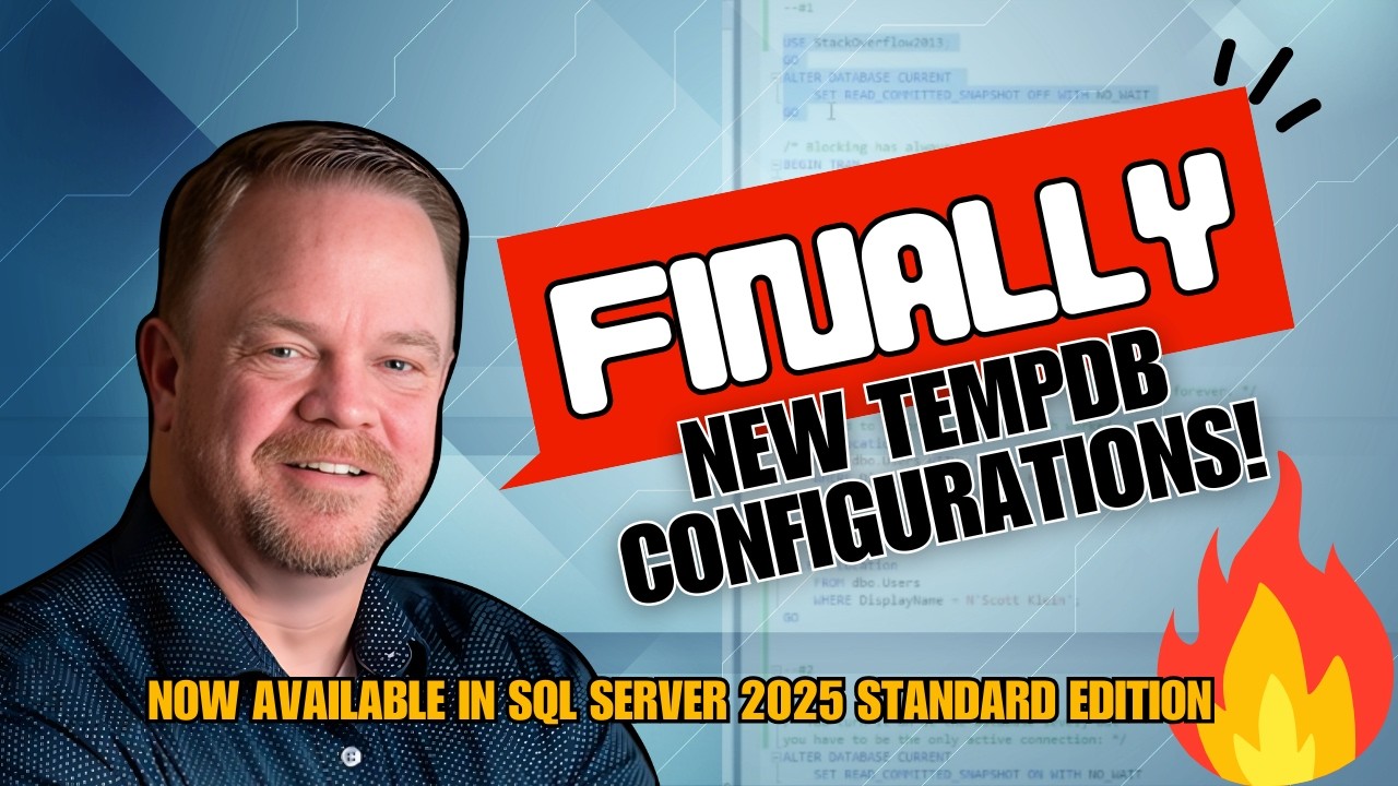 NEW TempDB Performance Configurations in SQL Server 2025  | This is HUGE!