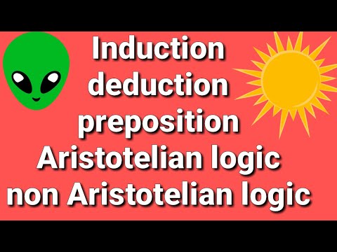 Proposition , Aristotelian Logic , Non Aristotelian Logic Induction and Deduction | Urdu | Hindi.