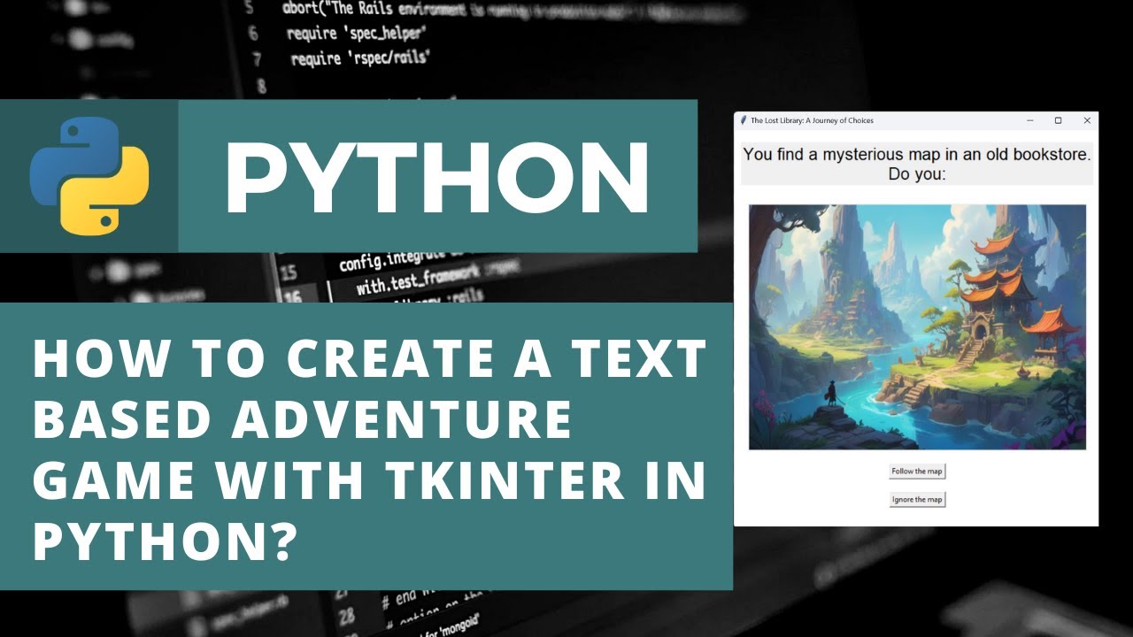 How to Code a Text-based Adventure Game with Ttkinter in Python? | Python Tutorial For Beginners