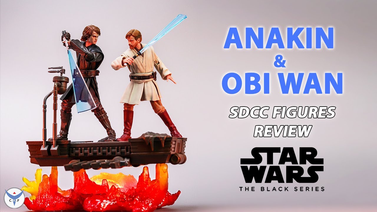 Anakin and Obi Wan SDCC Exclusive Black Series Figures Review
