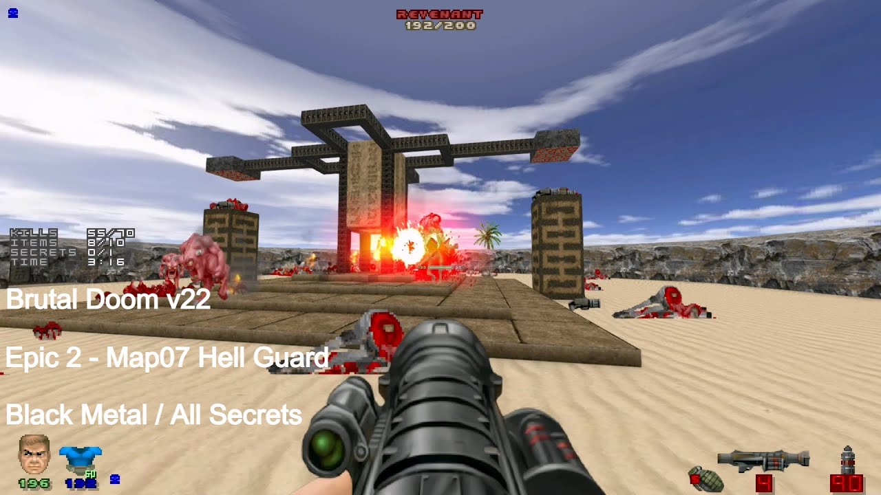 Brutal Doom v22 - Epic 2 Map07 Hell Guard (All Secrets)