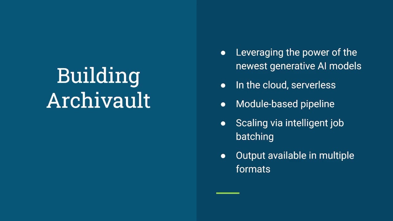 Archivault: Processing Digital Collections at Scale with Generative Artificial Intelligence