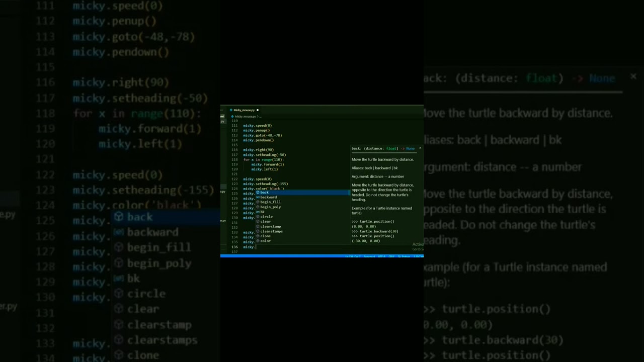 How to draw a Mickey Mouse using python code?🤔😲