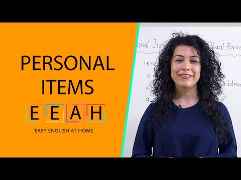 English for Beginners #6: Plural & Singular Nouns, Personal Items | Easy English at Home
