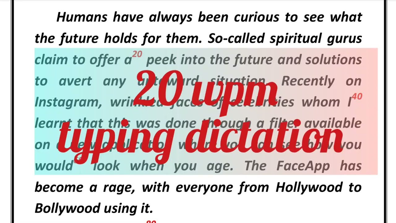 @20 wpm English typing dictation ll English typing audio for mp court, kvs, ldc, UDC, SSC, chsl 02