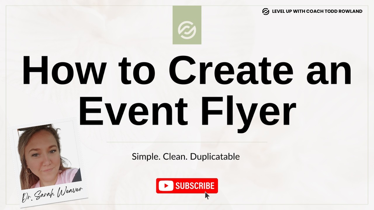 How I Create Event Flyers FAST Using Canva + AI (Step-by-Step Training) | with Dr. Sarah Weaver