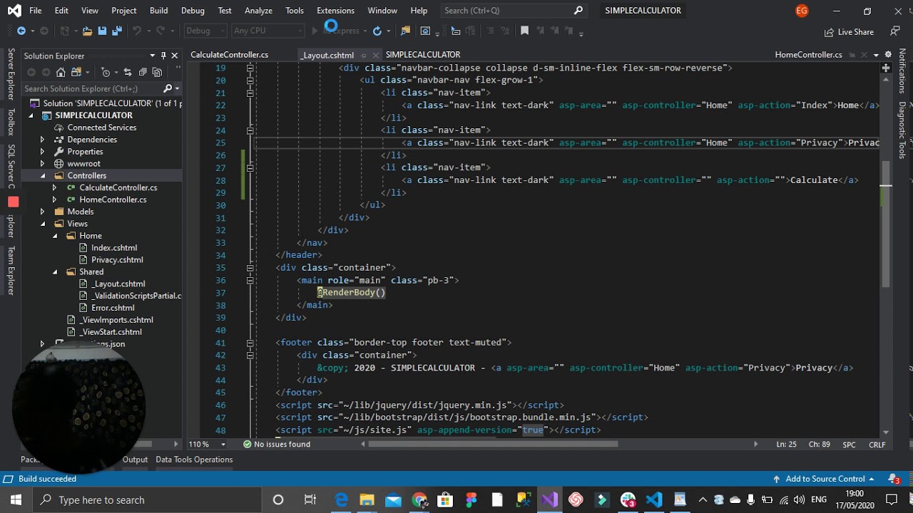 AspNetCore MVC Calculator Web App