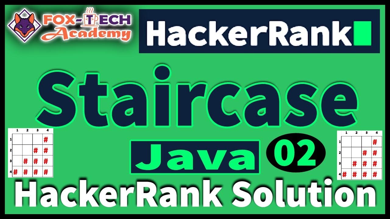 2. Staircase | HackerRank | Coding | Competitive Programming | Java | Fox Tech Academy