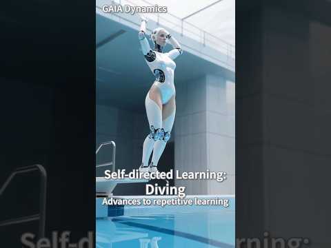 Self-Learning Android Perfects Diving Skills Over Time 🤖 #shorts #aigirl #artificialintelligence