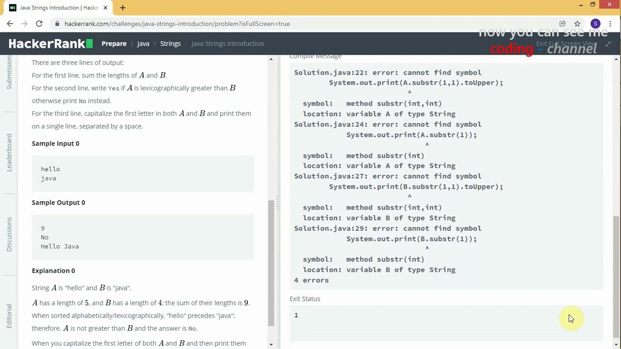 HackerRank - Java #14 - Java Strings Introduction