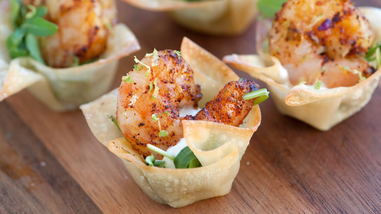 Chili Lime Shrimp Wonton Cups Recipe