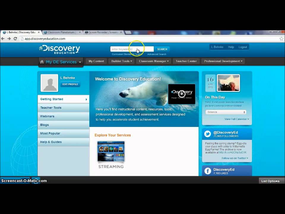 Discovery Education screencast movie