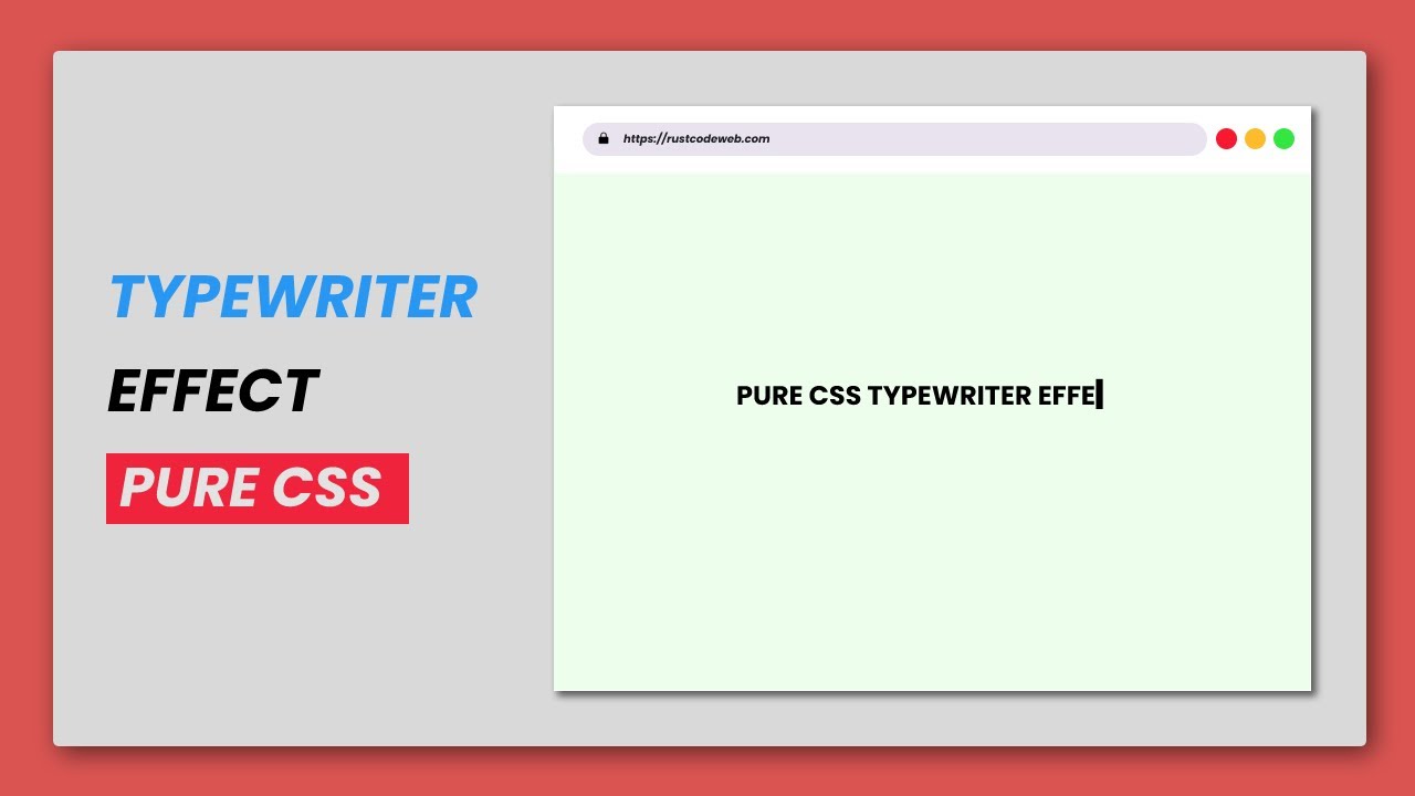 Pure Css Typewriter Effect | HTML & CSS