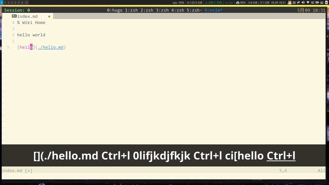 vimwiki markdown introduction