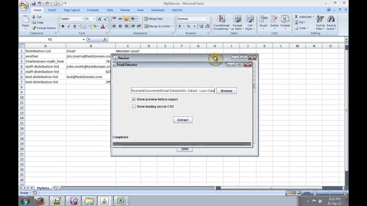 Email Extractor Made With JAVA
