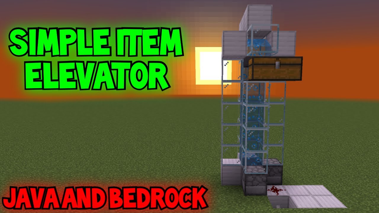 Simple Item Elevator Minecraft - Java And Bedrock (Mobile, PC, Consoles)
