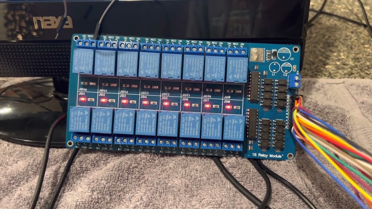 Raspberry pi to 16 relay board